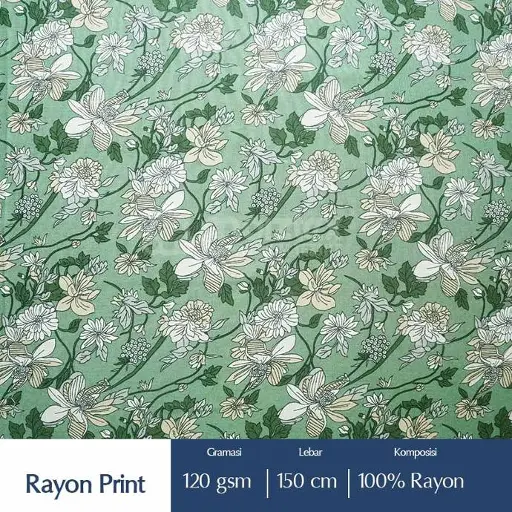 Jual Kain Rayon Print Motif Terbaru | Moiztex